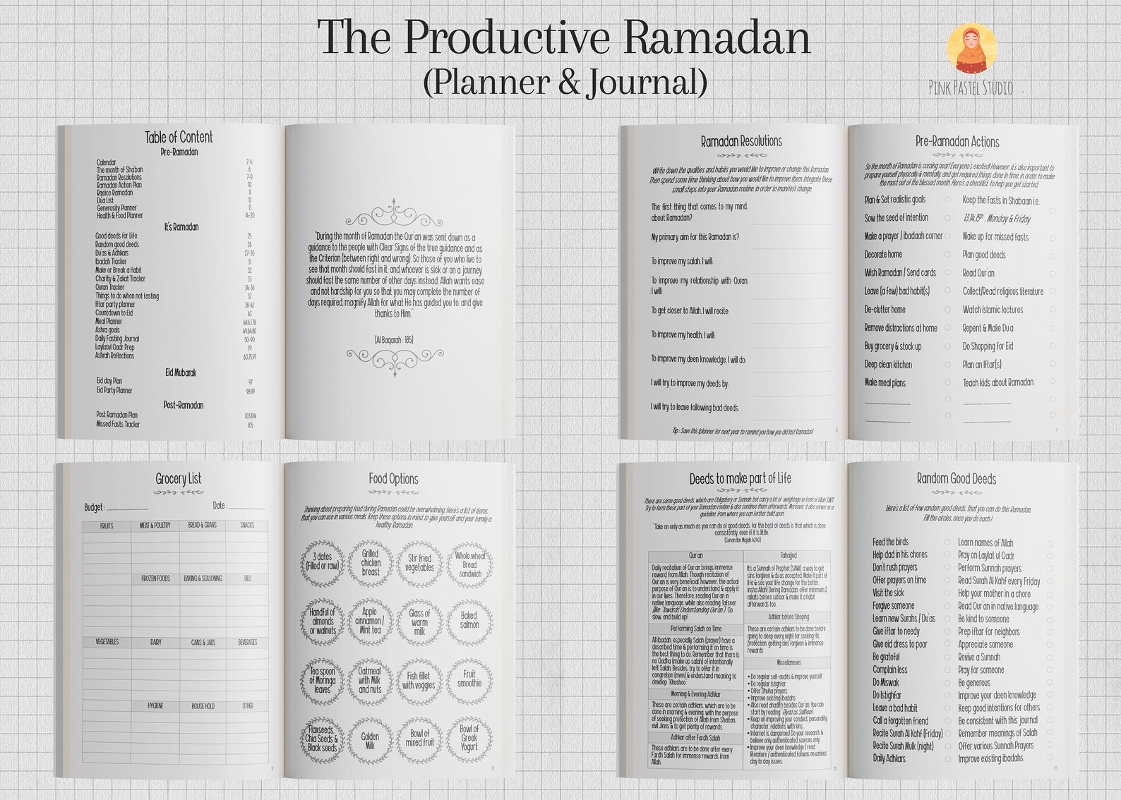 Productive Ramadan Bundle Duas Quran and Ibadah Trackers & - Etsy