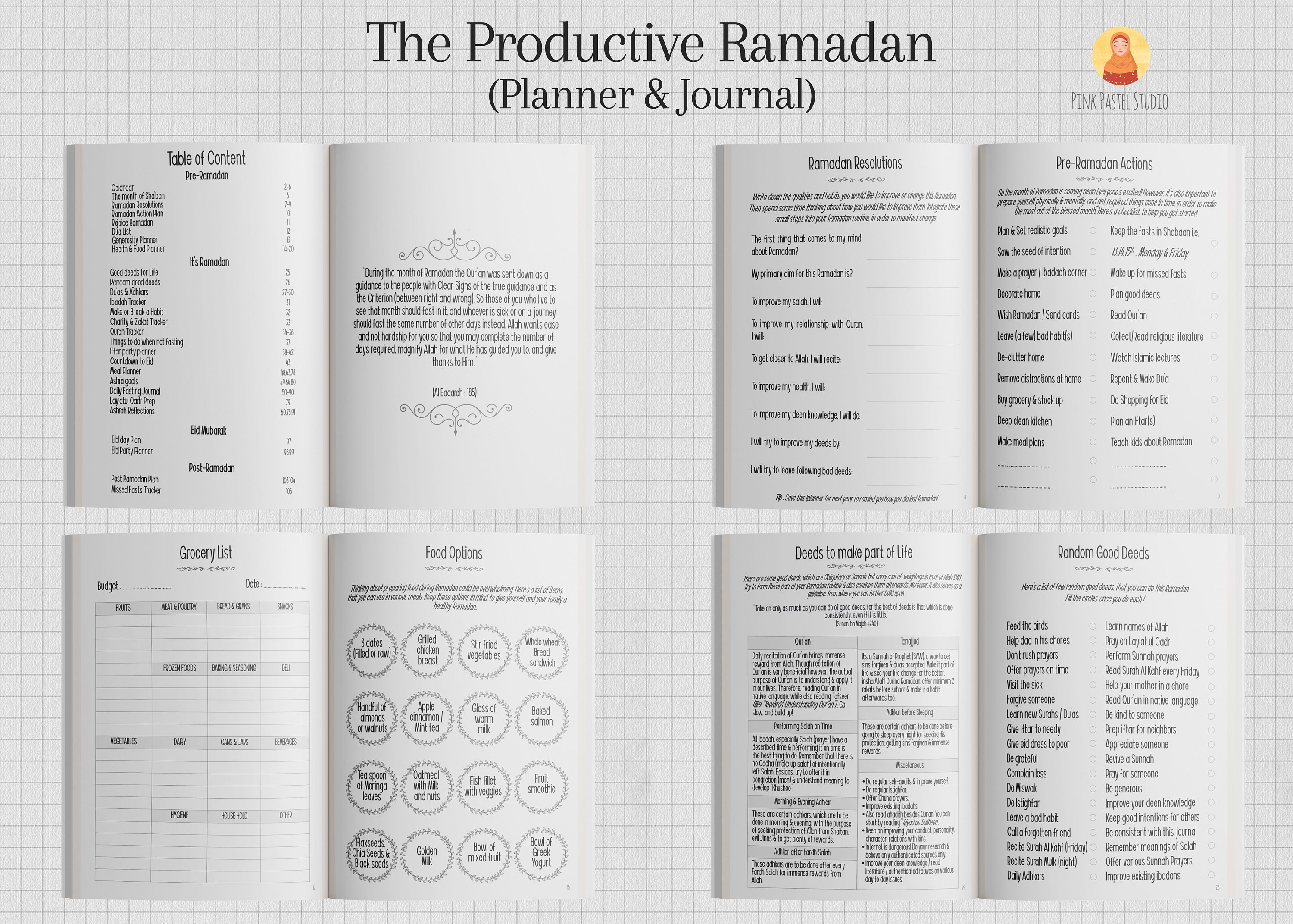 Productive Ramadan Bundle Duas Quran and Ibadah Trackers & | Etsy