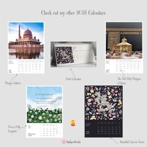 2024 Islamic Wall Calendar With Inspirational Reminders, Hijri Dates ...