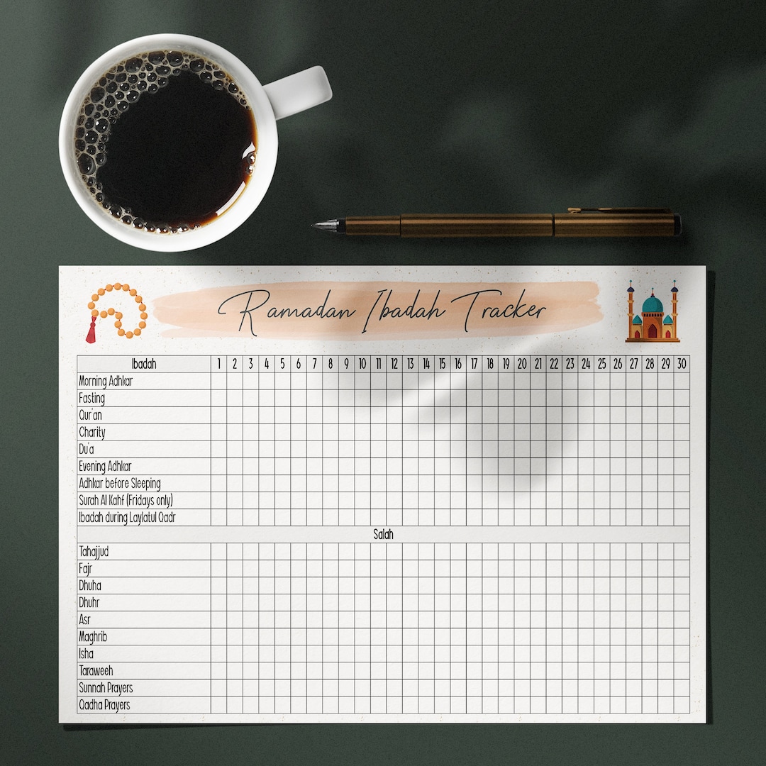 Quran and Ibadah Trackers for Ramadan | Ramadhan Tracker - Digital ...