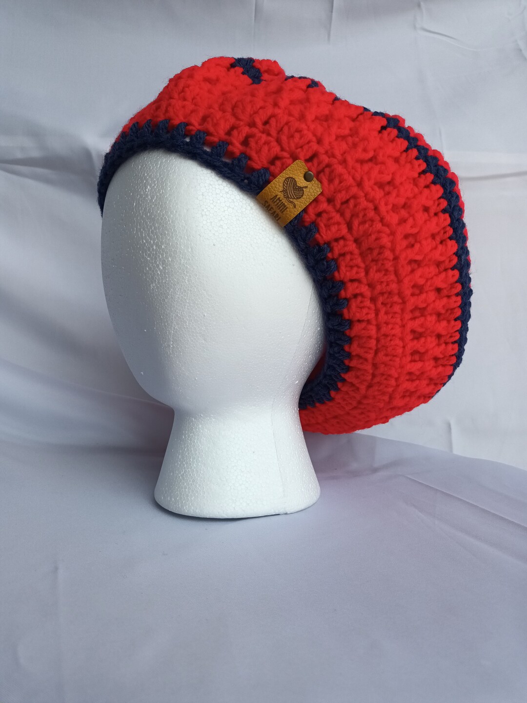 Red & Blue Rasta Beret Tam - Etsy