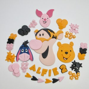 Edible Fondant Tigger Cake Topper Personalised Large. - Etsy UK