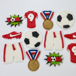 Edible Football Cupcake Toppers Fondant Personalised. - Etsy UK