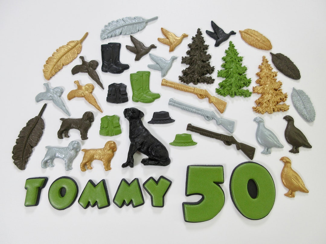 Hunting Shooting Season Cake Topper, Edible Fondant. Handmade Fresh to ...