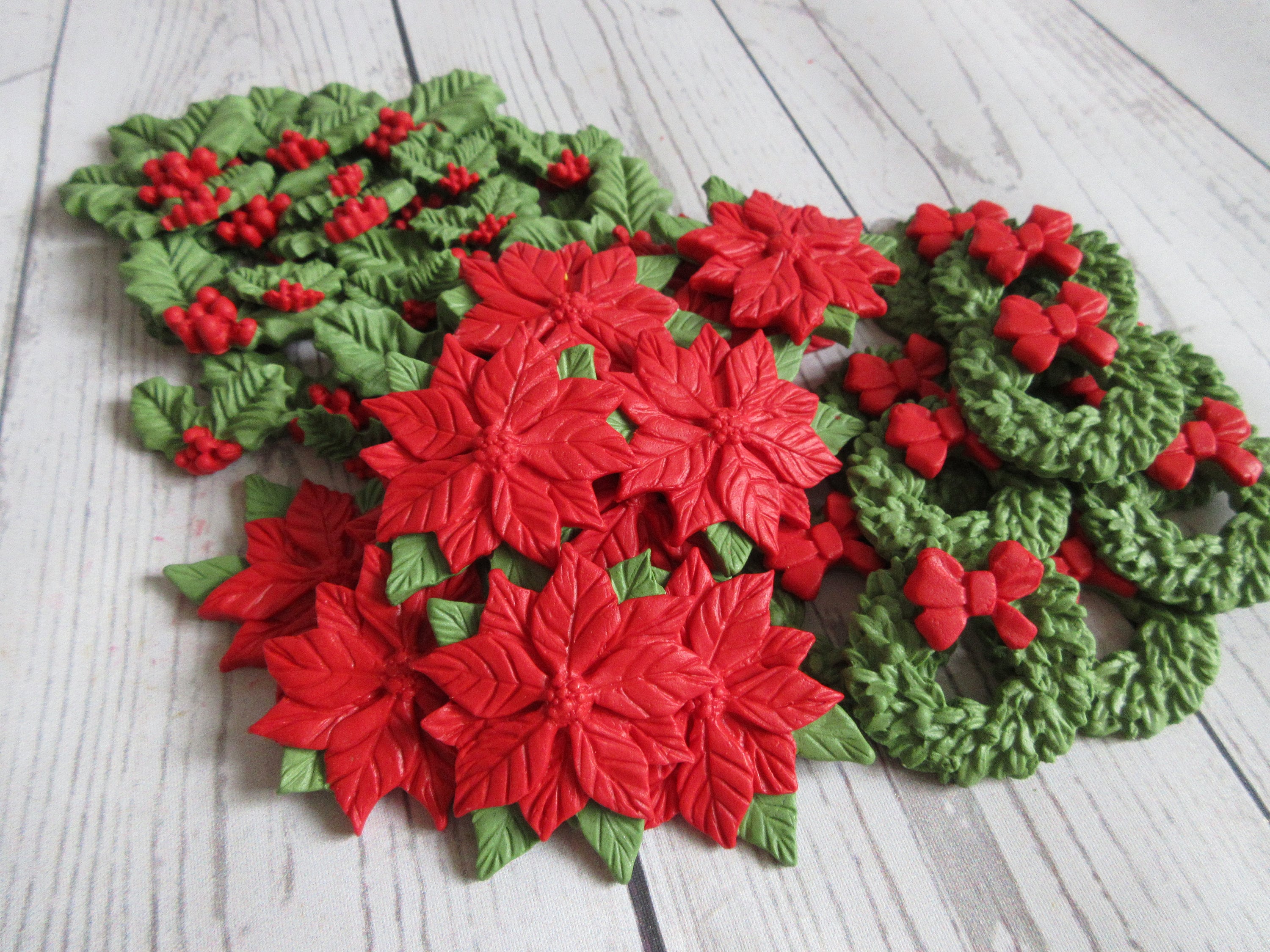 10 20 30 40 Edible Christmas Cake Decorations Edible Holly Etsy UK 10-20-30-40-edible-christmas-cake-decorations-edible-holly-etsy-uk
