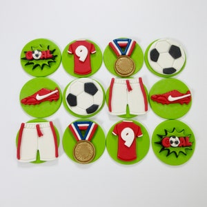 Edible Football Cupcake Toppers Fondant Personalised. - Etsy UK