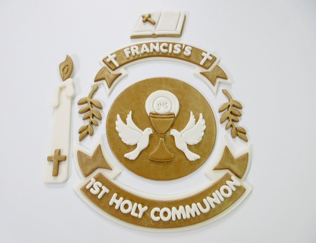 1st Holy Communion Cake Topper Edible Fondant. 1st Holy Communion Cake ...