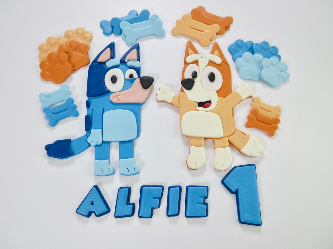Bluey Cake Topper, Edible Fondant, Personalised, Large. Handmade Fresh ...
