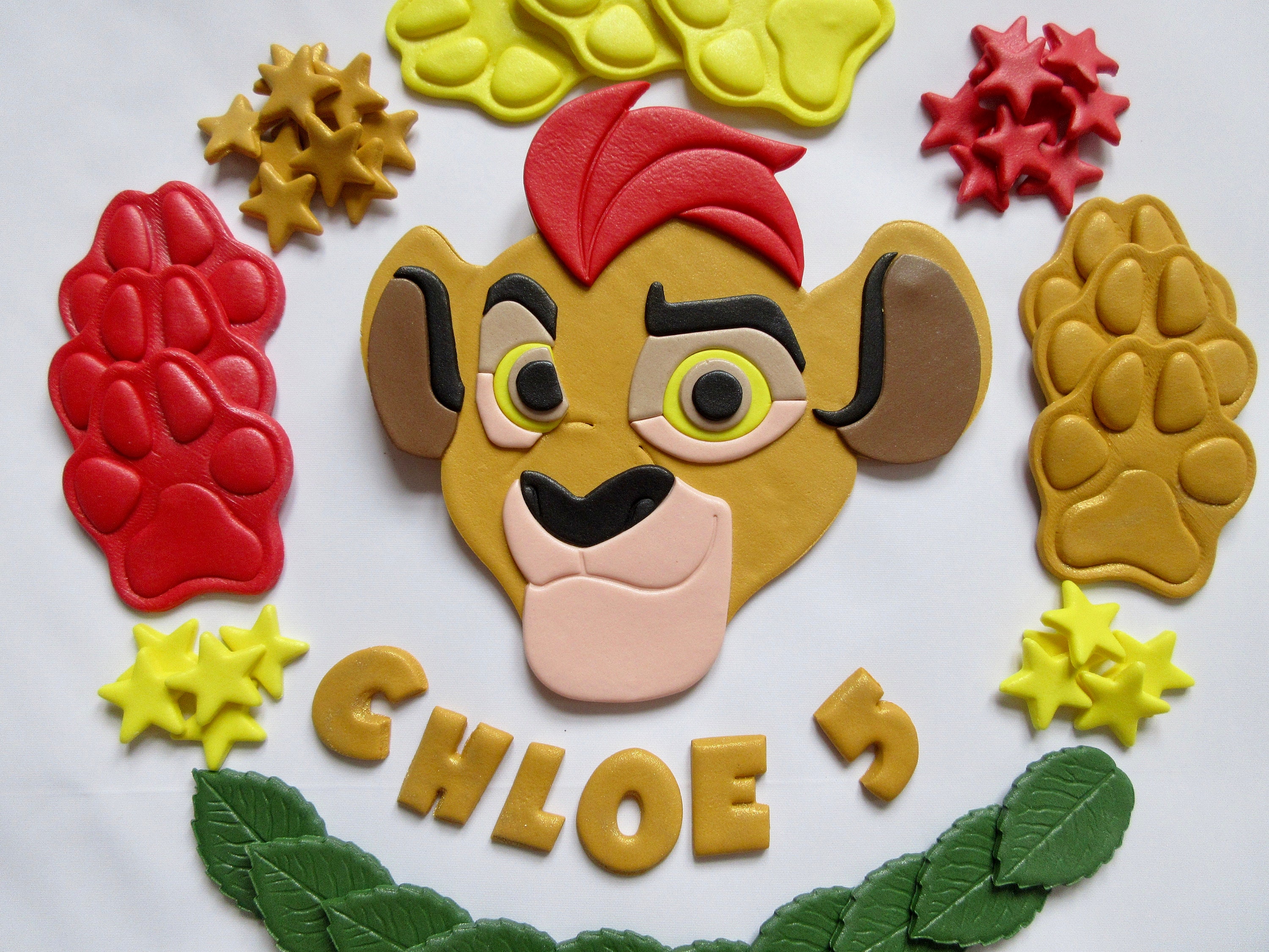 Kion Lion Guard Edible Cake Topper. Fondant Kion Lion Guard | Etsy