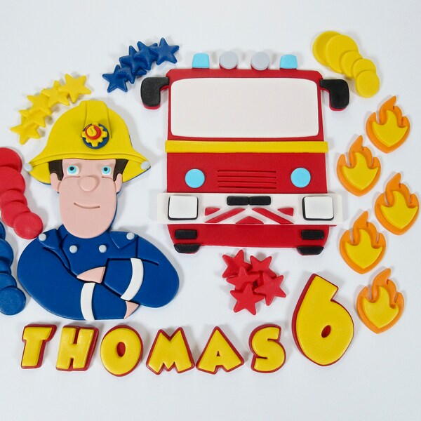 Fireman Sam Cake Topper - Etsy UK