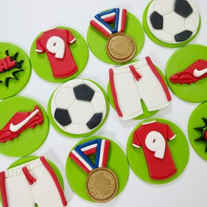Edible Football Cupcake Toppers Fondant Personalised. - Etsy UK