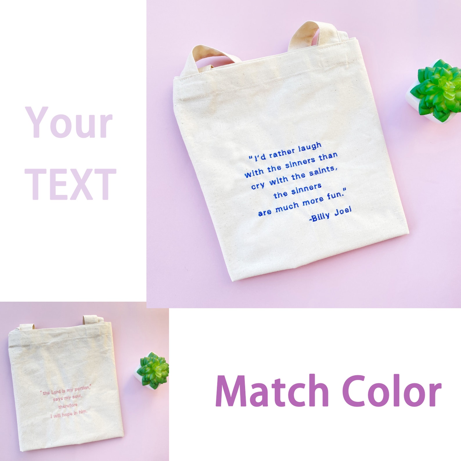 Personalized Tote Bag Custom Name Tote Bagtote Bag With - Etsy