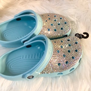 Light Blue - Blinged Crocs - Etsy