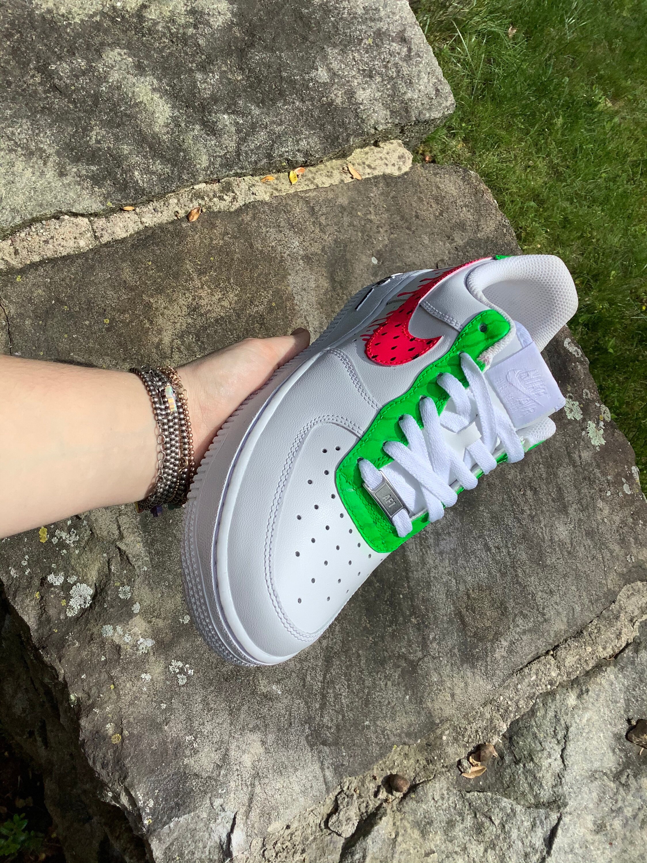 Nike Air Force 1 X Watermelon Drip - Etsy