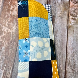 Patchwork Glasses Case, Fabric Glasses Case, Quilted Glasses Case, Soft ...