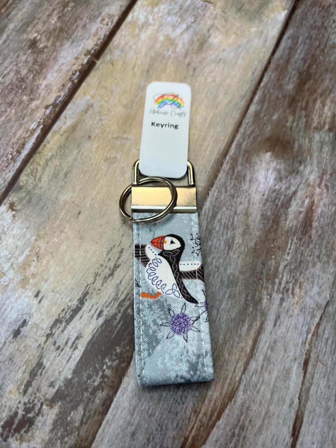 Puffin Keyring, Puffin Key Holder, Puffin Gifts, Keyfob Keychain, Bird ...