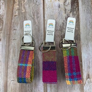 Shetland Tweed Keyring, Tweed Keyring, Wool Keyring, Handmade Keychain ...