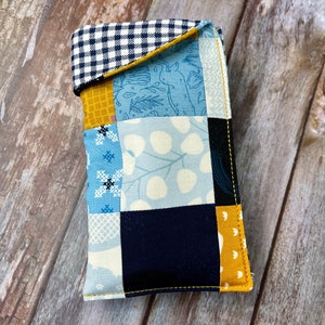 Patchwork Glasses Case, Fabric Glasses Case, Quilted Glasses Case, Soft ...