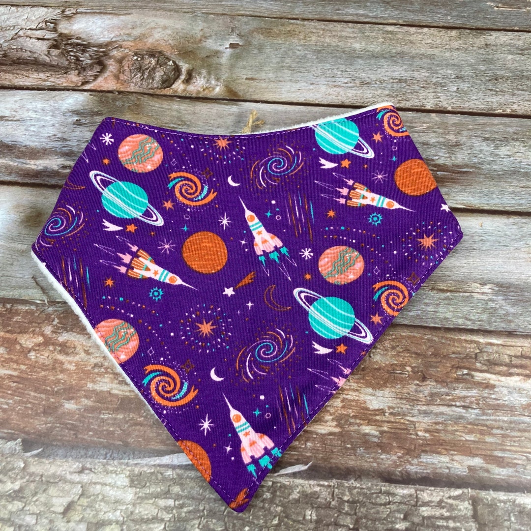 Lila Space Baby-Lätzchen: Baumwoll-Jersey, Micro-Fleece-Rücken - Etsy ...