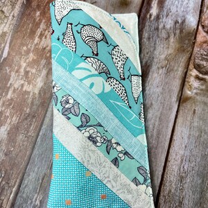 Mint White Chicken Patchwork Glasses Case, Fabric Glasses Case, Quilted ...