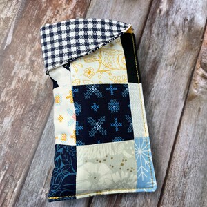 Patchwork Glasses Case, Fabric Glasses Case, Quilted Glasses Case, Soft ...