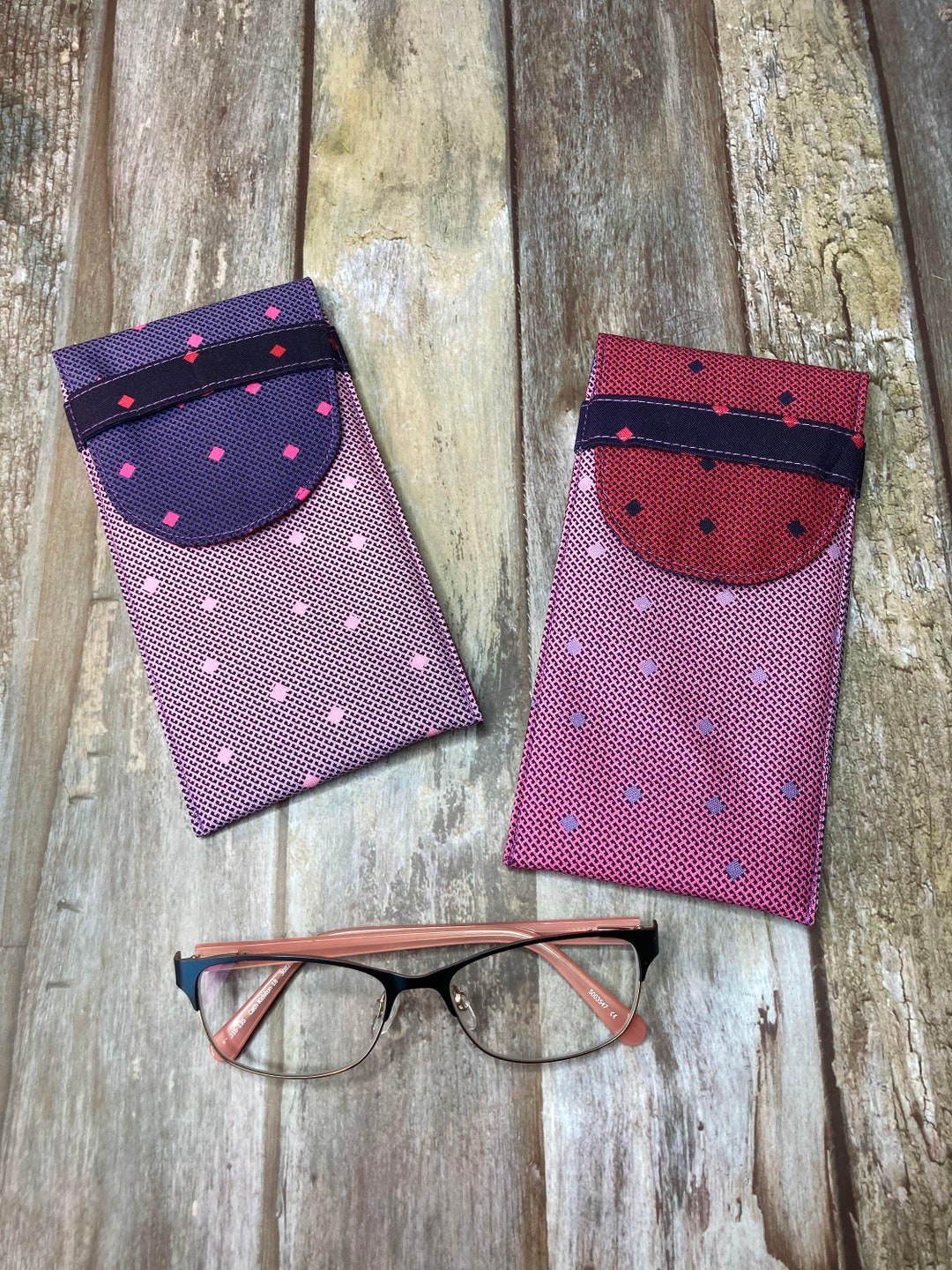 Pink Glasses Case, Fabric Glasses Case, Quilted Glasses Case, Soft ...