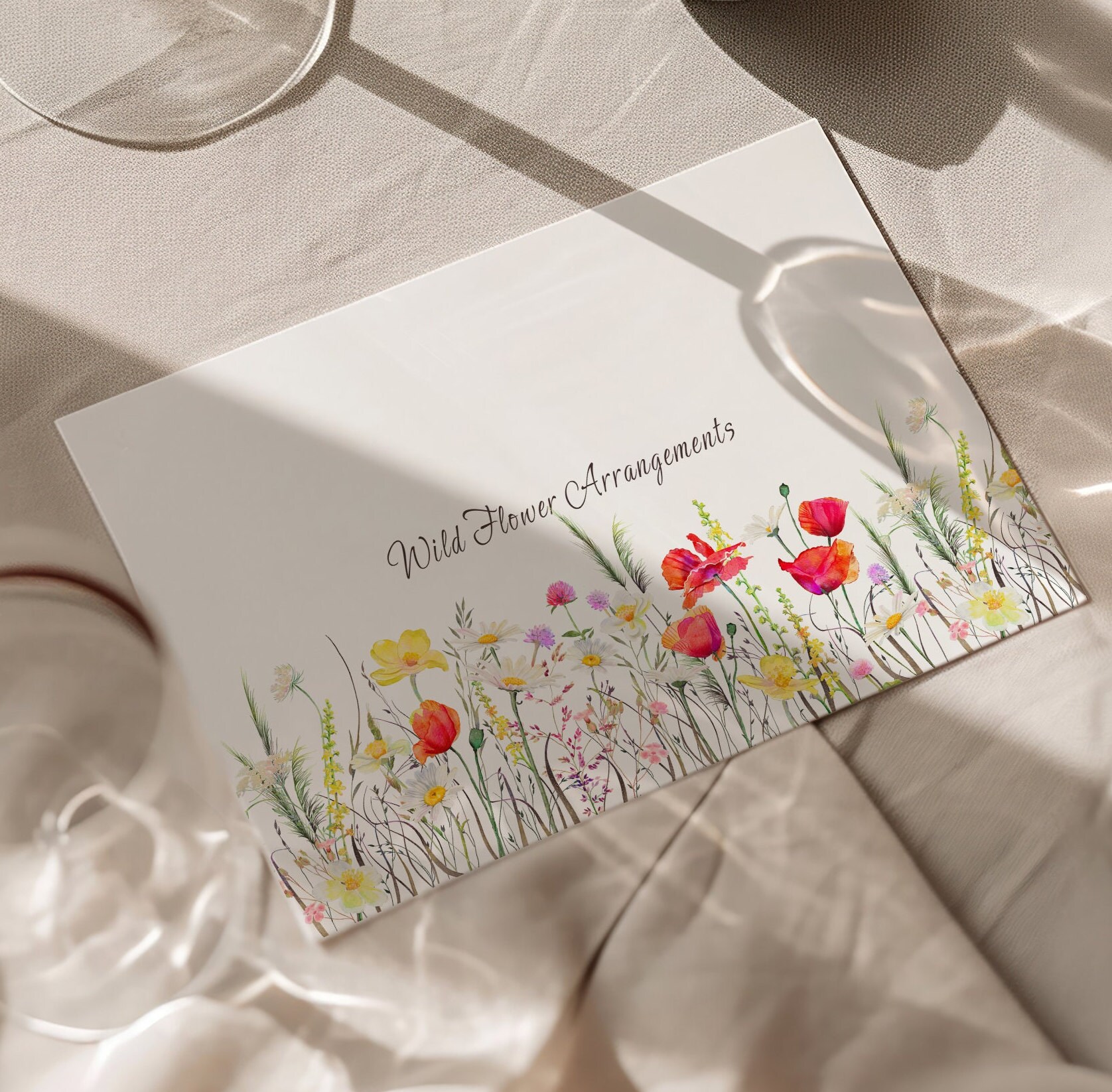 Watercolor Wild Flower Bouquet Arrangement Clipart Aquarelle Meadow ...