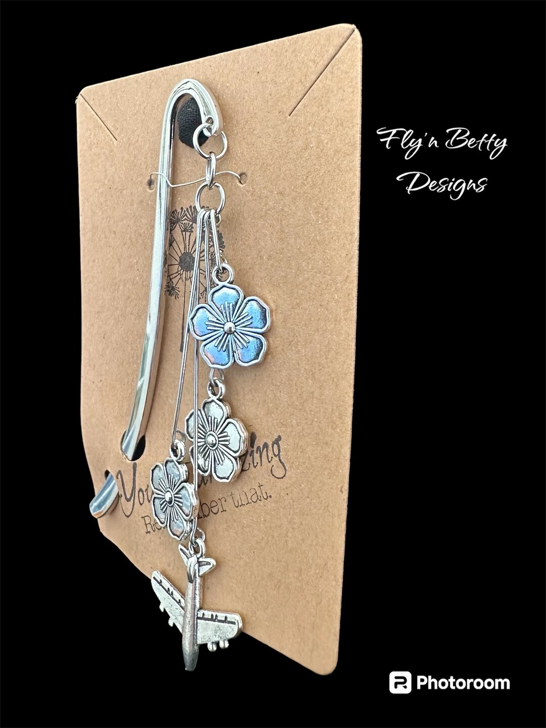 Airplane Hibiscus Flower - Dangle Bookmark - Etsy