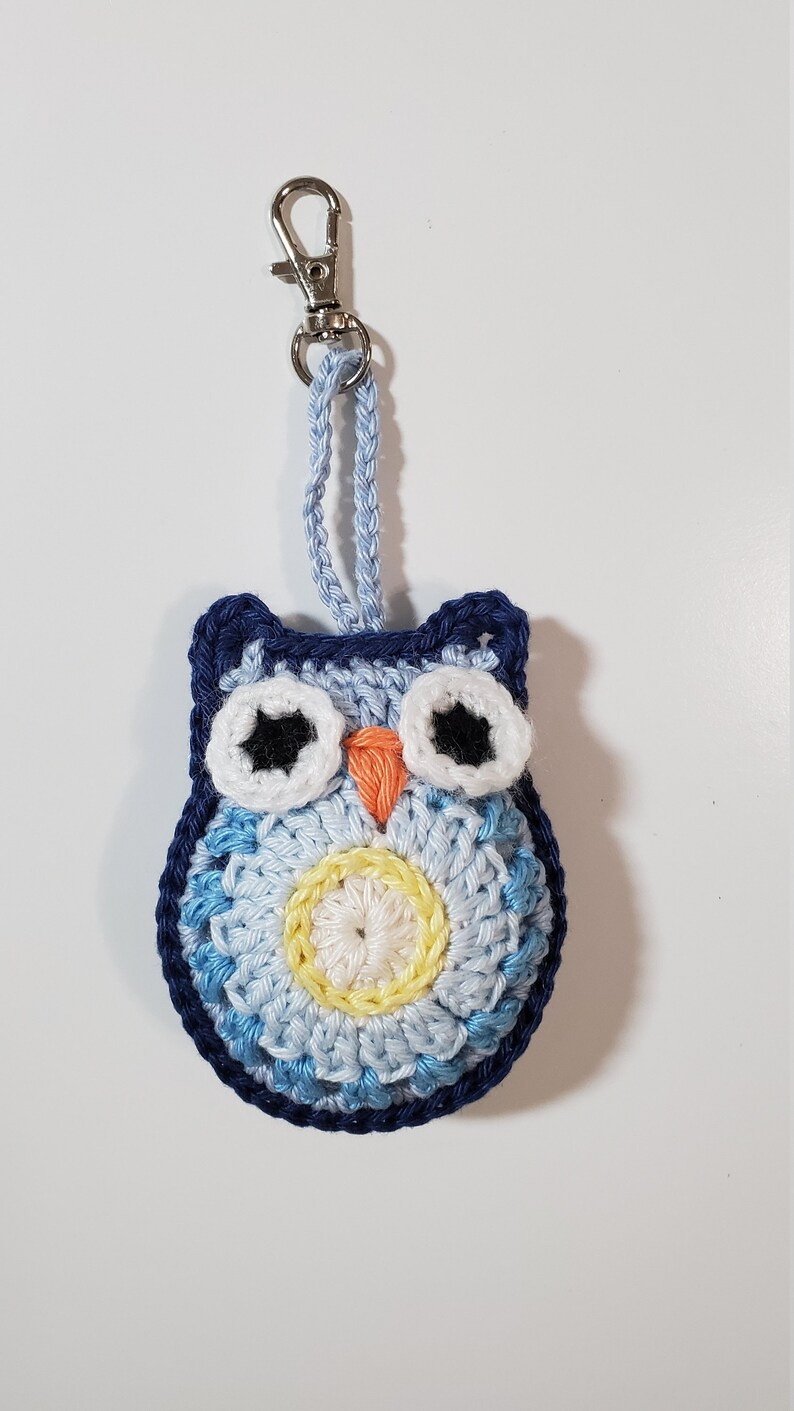 Crochet Owl Key Chain/colorful Bag Charm/handmade Cotton Doll/soft and ...