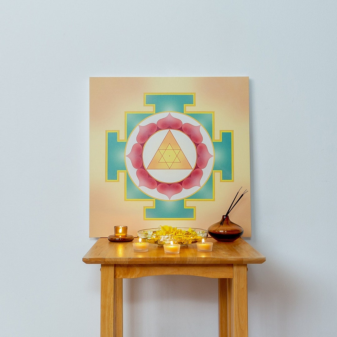 Ganesha Yantra | Sacred Meditative Geometric Art | Quality Canvas ...