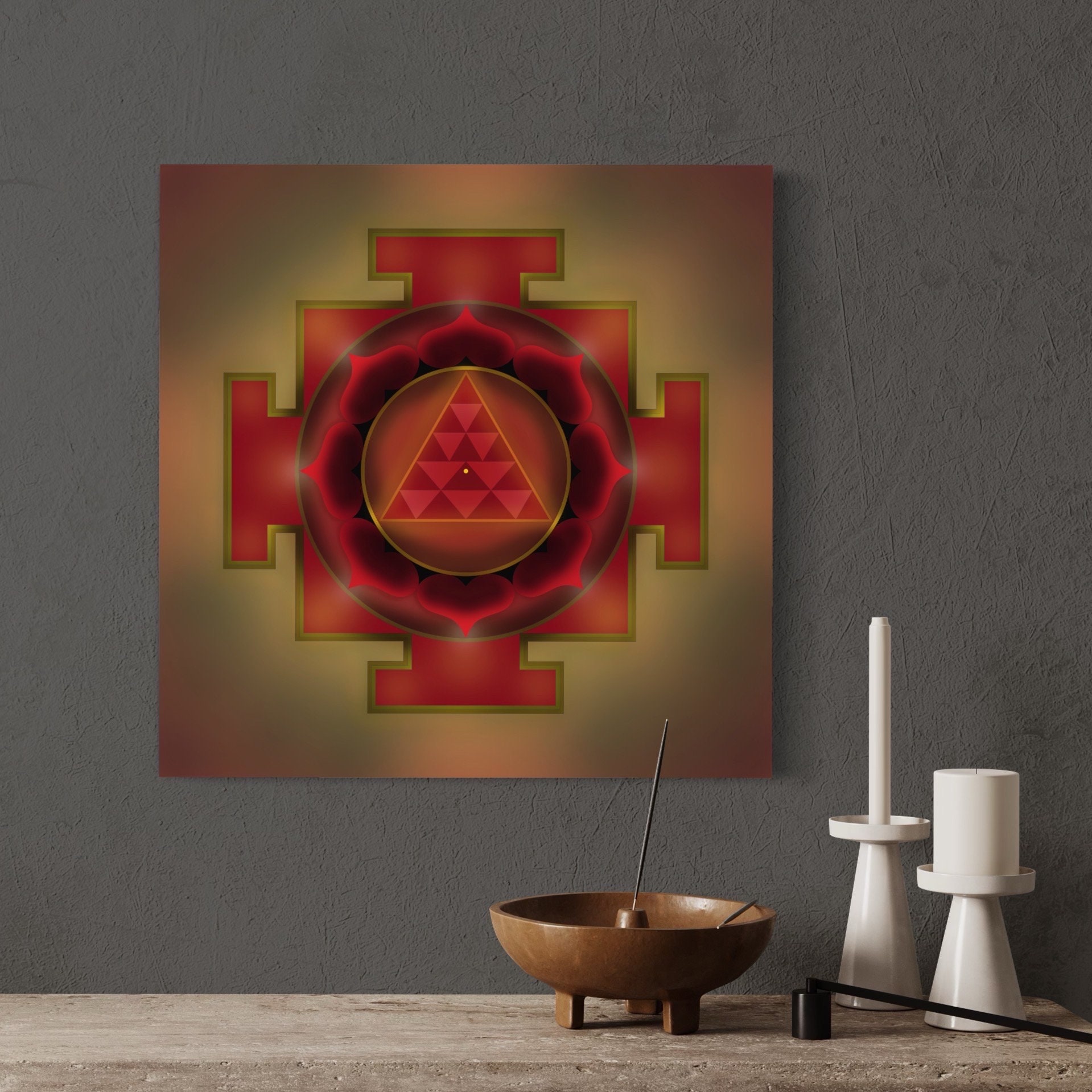 Mars Yantra Meditative Geometric Art Quality Canvas Giclee Print - Etsy