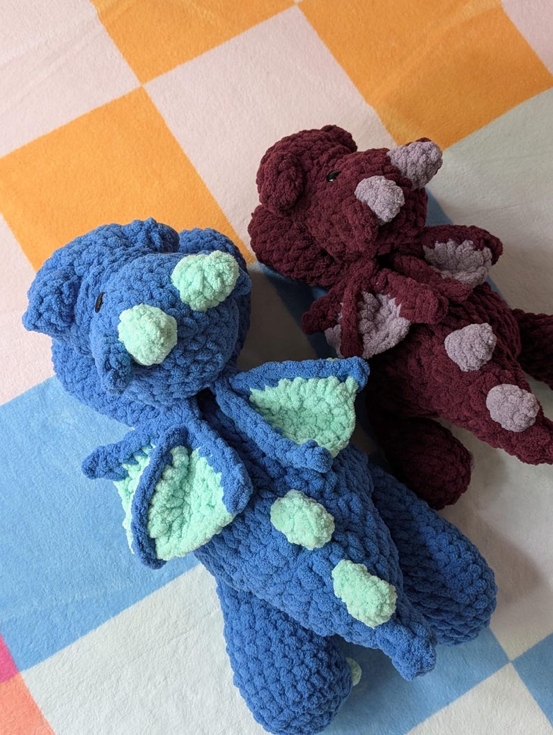 XL Dragon Snuggler Crochet Pattern: Mythical Plushie Lovey (PDF Pattern ...