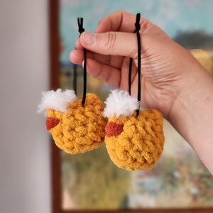 Mini Crochet Chicken Christmas Ornament: Handmade Farmhouse Decor - Etsy