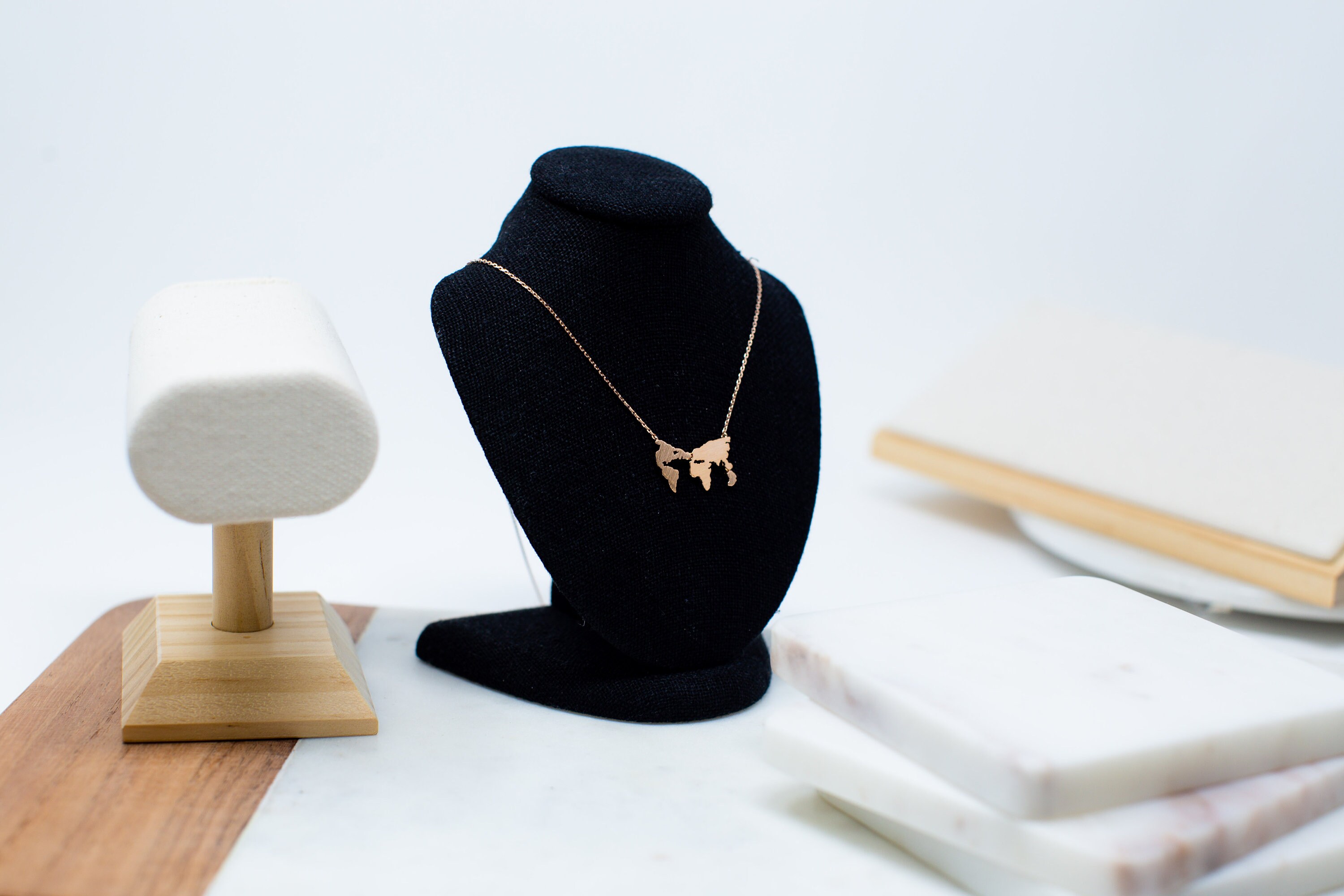 World Map Charm Necklace Globe Charm Necklace World - Etsy