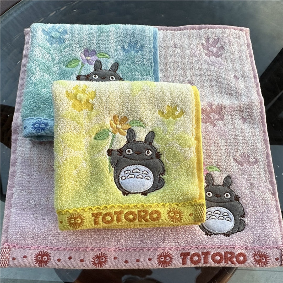 Anime Characters Towels, Square Embroidered Flower Bathroom Towels ...