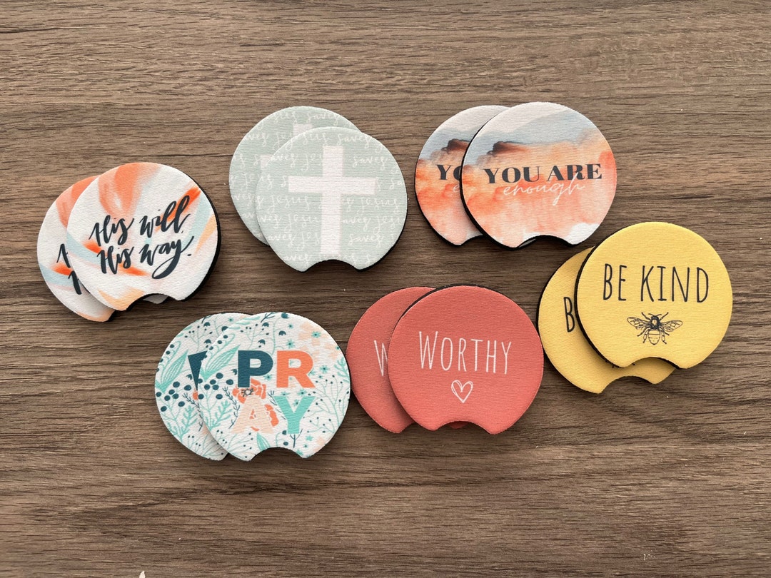Christian Religious Coasters / Affirmations / Worthy / Be Kinda / Faith ...