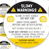 EDITABLE Slime Warning Circular Labels / Avery Standard Size Template ...