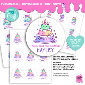 EDITABLE Slime Pot Labels | 2, 2.5, or 3-inch Label Template | Avery ...