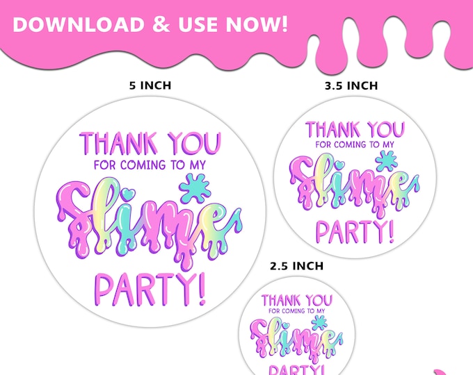 Slime Warning label templates / AVERY label template 1 x 2.58 - Etsy ...