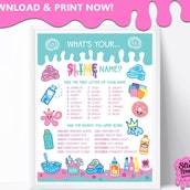 What's Your Slime Name Poster / Extra Large & Small Formats / Slime ...