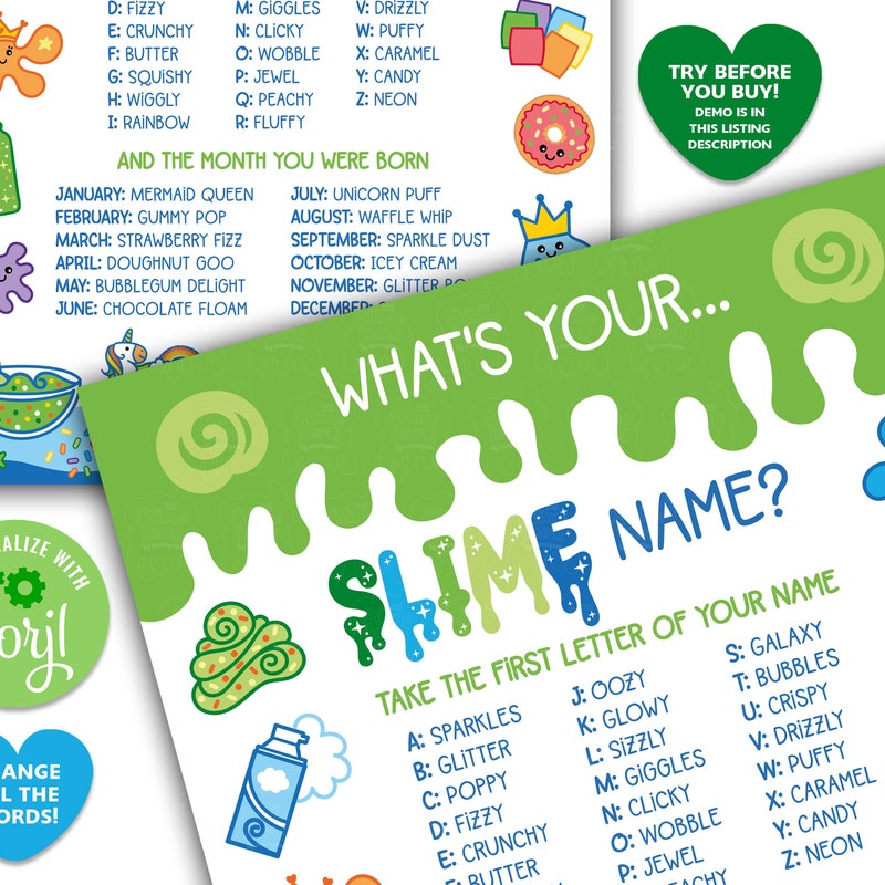 Slime Decorations - Etsy