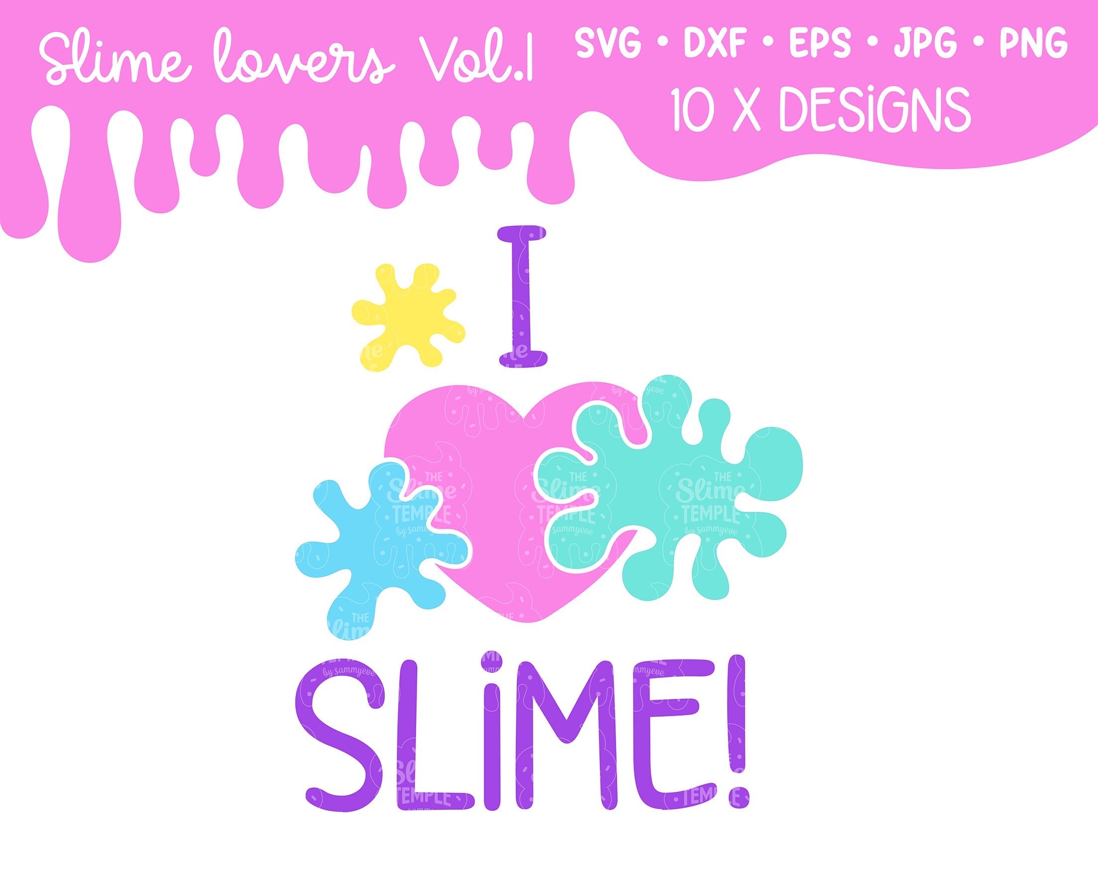 SLIME LOVERS Design Bundle VOL.1 / Slime Svg / Slime Queen / Slime ...