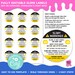 EDITABLE Slime Warning Circular Labels / Avery Standard Size Template ...