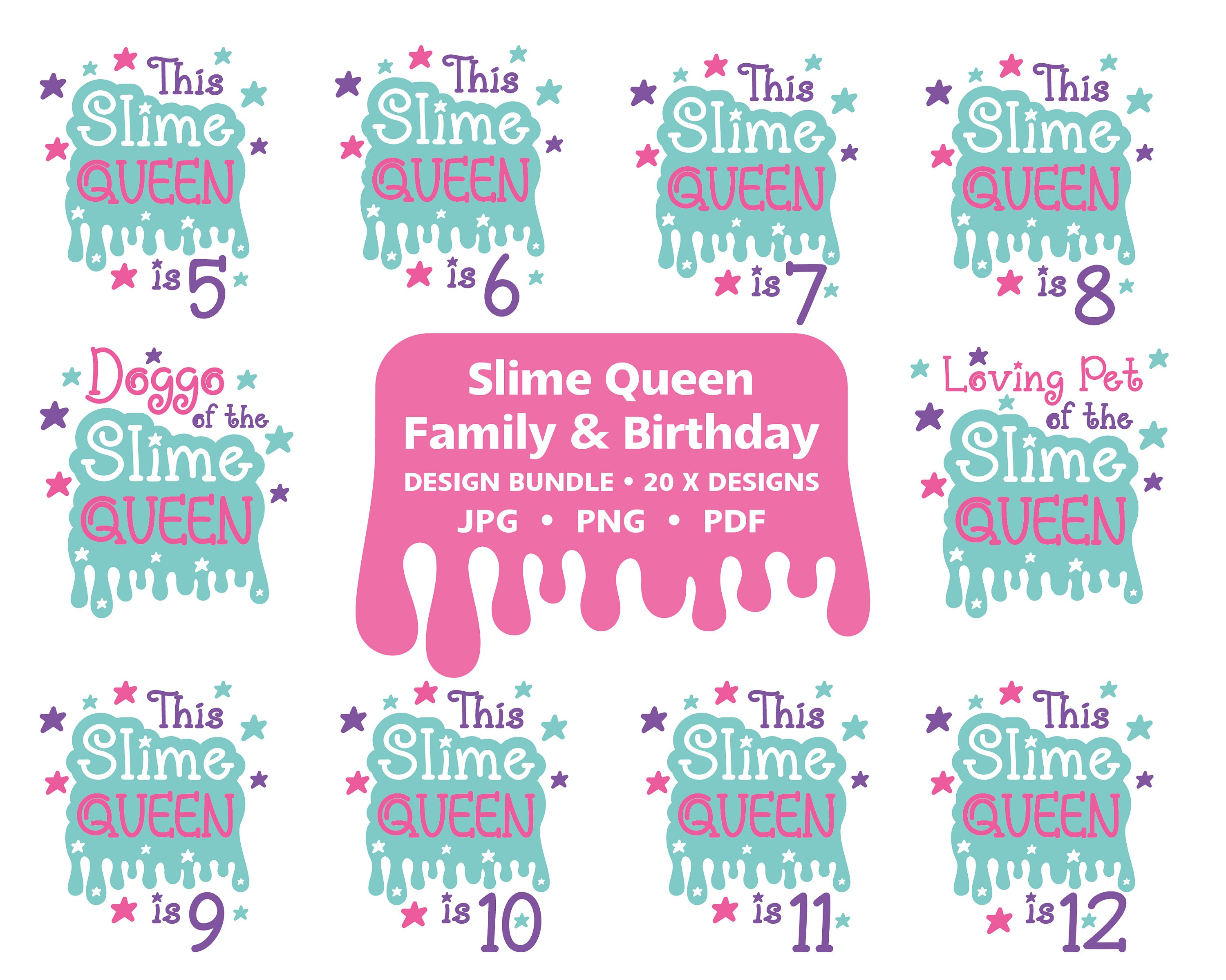 Slime Queen Bundle / Slime Birthday / Slime Party / - Etsy