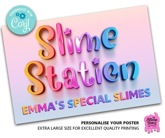 EDITABLE Slime Posters / Slime Shop / Slime Birthday Party / - Etsy UK