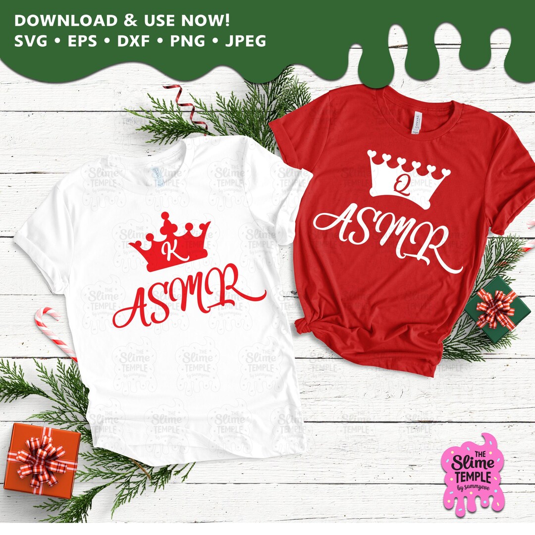 King and Queen ASMR Svg / Asmr Gift / Ugly Christmas Sweater / His ...