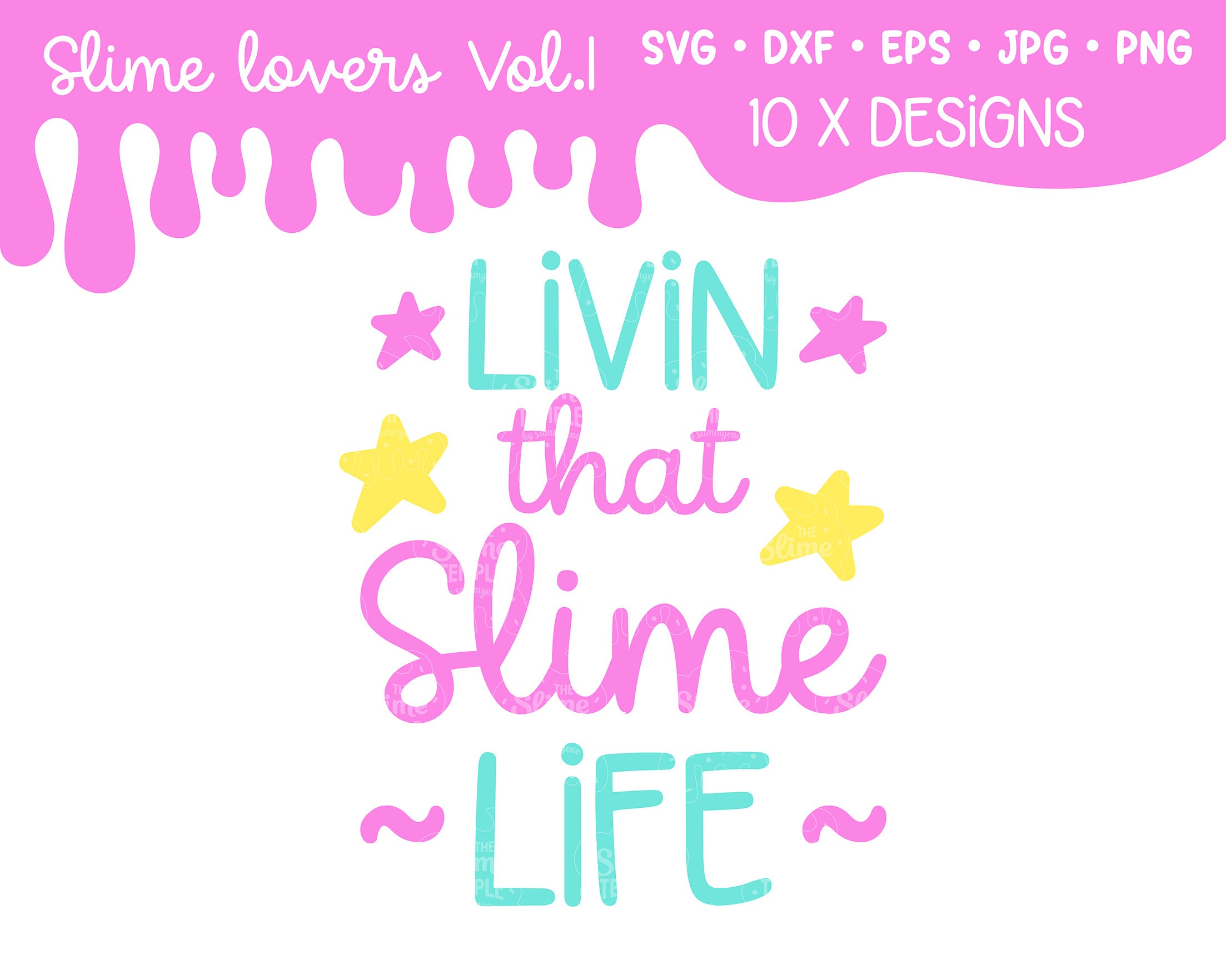 SLIME LOVERS Design Bundle VOL.1 / Slime Svg / Slime Queen / Slime ...