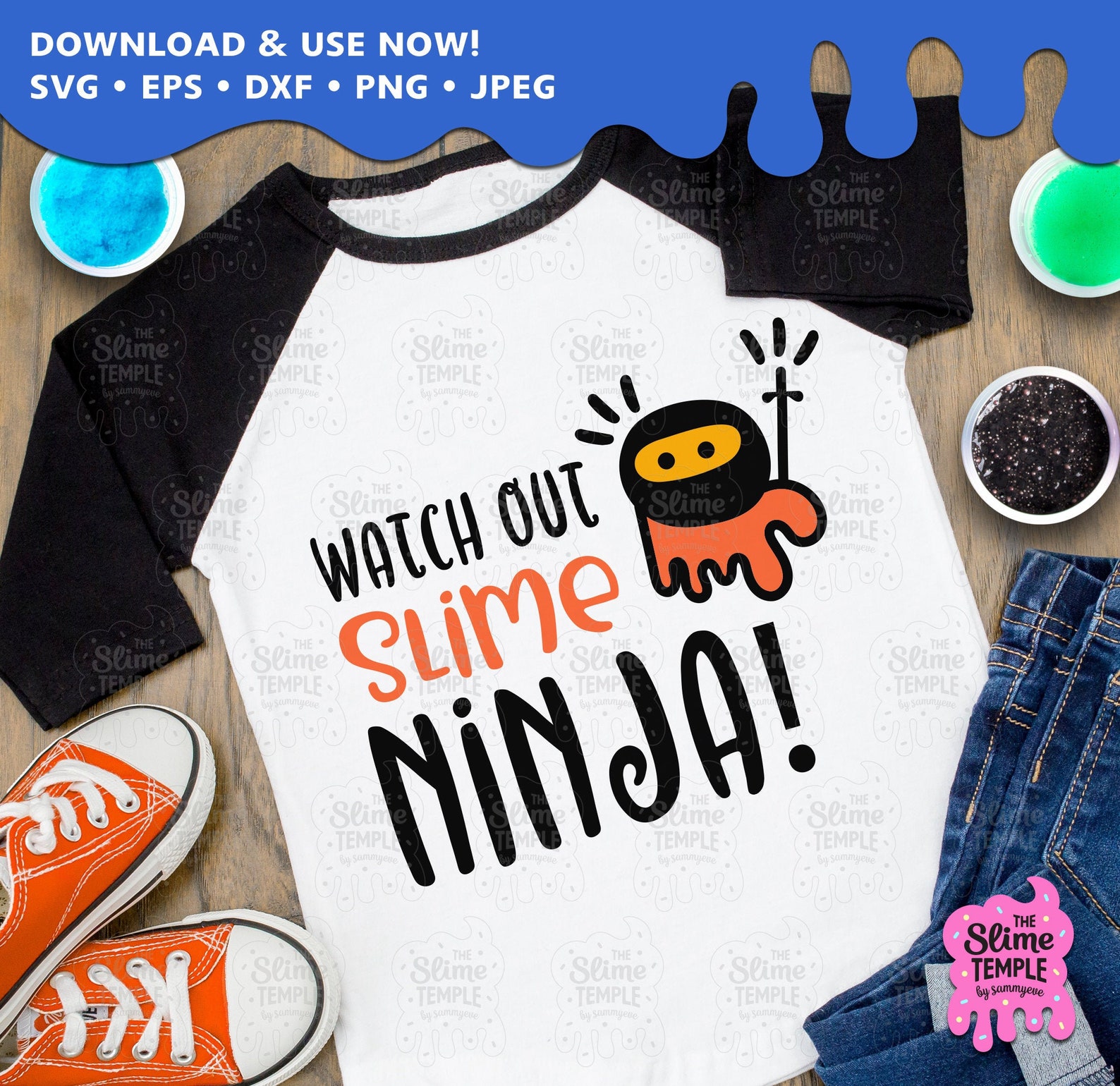 Slime Ninja SVG / Slime SVG / Slime Birthday / Slime Gift / Slime Party ...