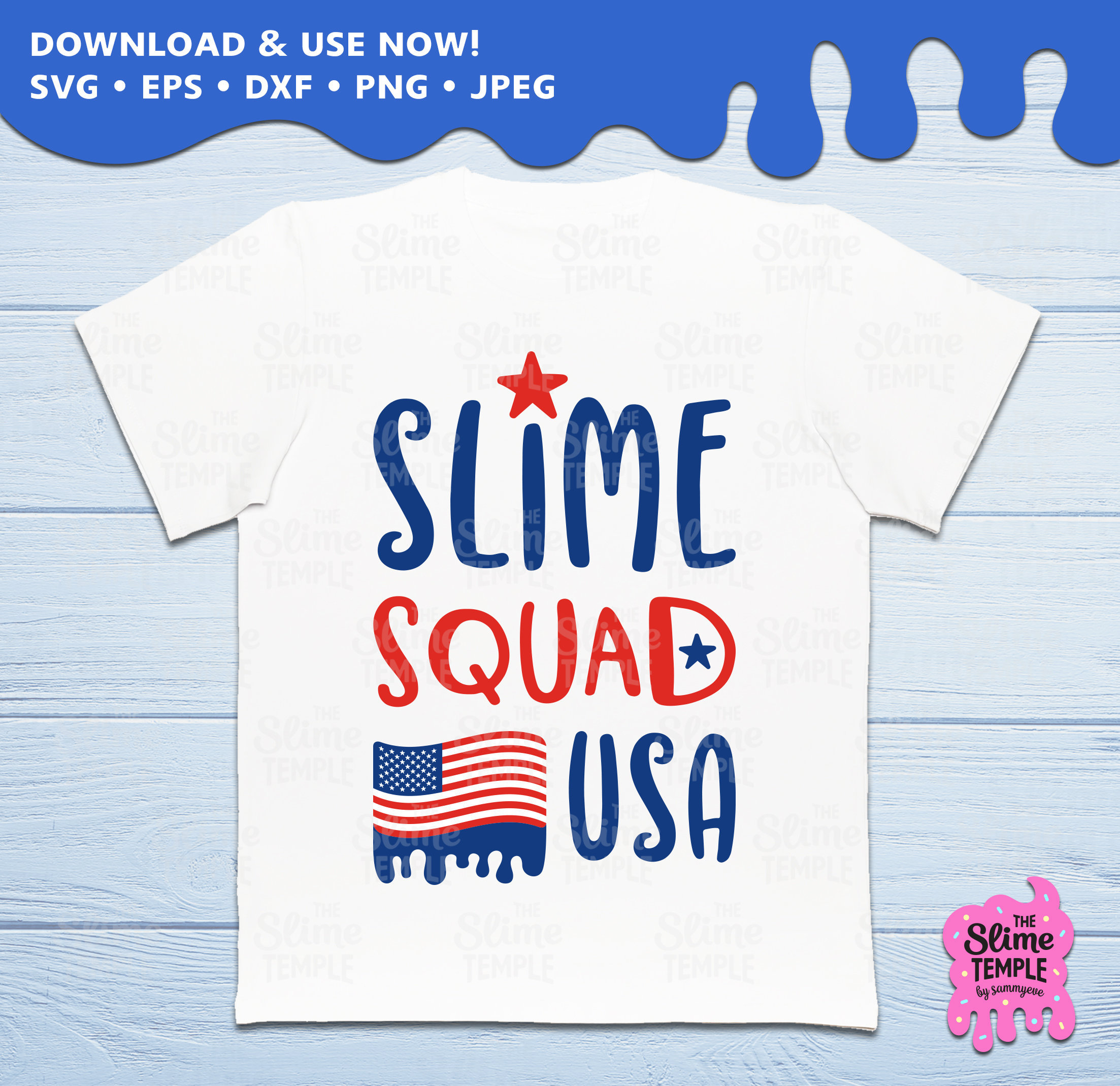 Slime Squad USA SVG / 4th July Svg / Slime Queen / Slime Birthday / USA ...
