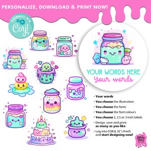 EDITABLE Slime Pot Labels | 2, 2.5, or 3-inch Label Template | Avery ...